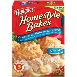 Banquet: Homestyle Bakes: Country Chicken, Mashed Potatoes and Biscuits ...
