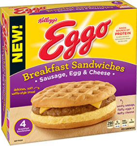Kellogg’s Eggo Breakfast Sausage, Egg and Cheese Sandwiches review