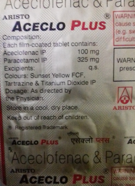 Aceclo Plus Tablets for Pain and Fever review
