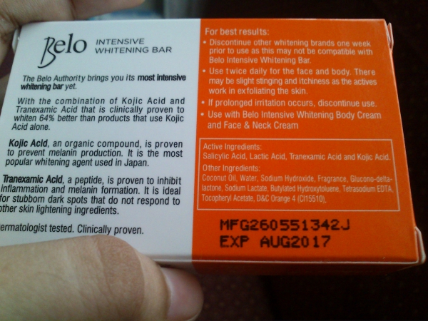 Belo Intensive Whitening Kojic Acid+Tranexamic Acid Soap, Body Cream ...