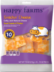 Happy Farms Snackin’ Cheese Colby Jack Natural Cheese review
