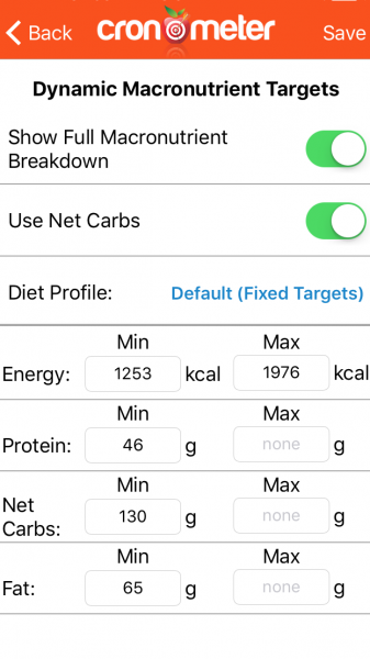 Chronometer nutrition tracking app review